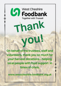 Harvest gratitude… | West Cheshire Foodbank